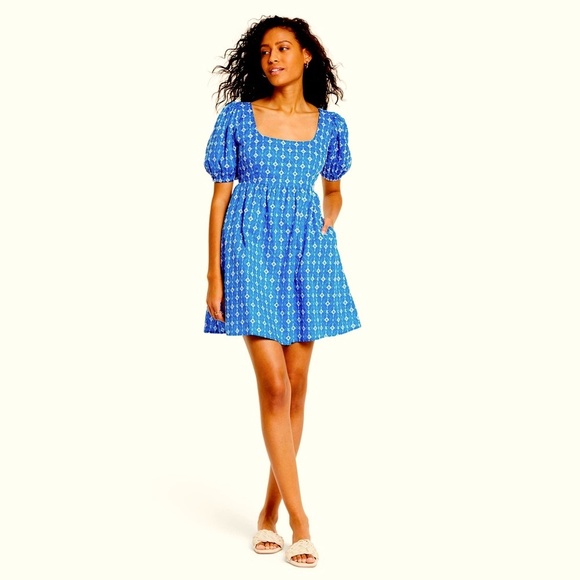 rhode skin | Dresses | New Rhode Eyelet Mini Dress Stunning Bright Blue ...